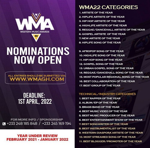 Western Music Awards 2022 Nominations Opened | Halmblog.com
